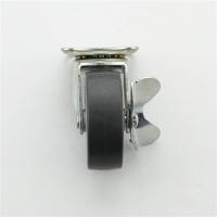 China Gray TPR 1.5 Inch Home Caster Wheels Seamless 4 Mounting Hole for sale