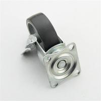 China Gray TPR 1.5 Inch Home Caster Wheels Seamless 4 Mounting Hole for sale