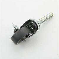 China Flat TPR 3 Inch Castors M8 Threaded Caster Wheels With Brake for sale
