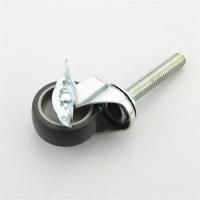 China Flat TPR 3 Inch Castors M8 Threaded Caster Wheels With Brake for sale