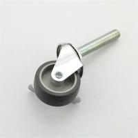 China Flat TPR 3 Inch Castors M8 Threaded Caster Wheels With Brake for sale