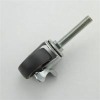 China Flat TPR 3 Inch Castors M8 Threaded Caster Wheels With Brake for sale
