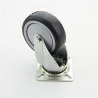 China JY TPR 3 Inch Swivel Caster Wheels Light Flat Plate With Hole Top for sale