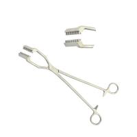 China Class II Reusable Medical Surgical Forceps 8 Teeth Purse Stitching Clamp Stainless Steel for sale