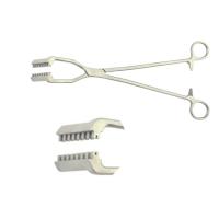 China Class II Reusable Medical Surgical Forceps 8 Teeth Purse Stitching Clamp Stainless Steel for sale