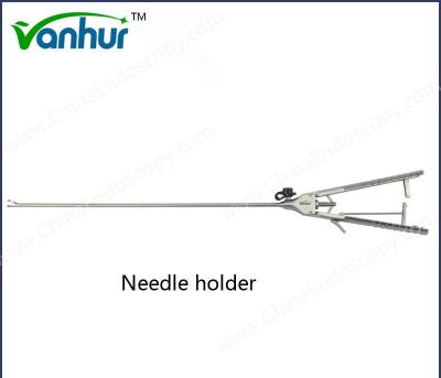 China V Type Handle Laparoscopic Needle Holder Reusable and Durable Steel Material for sale