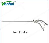 China Steel Rachet Gun Type Handle Laparoscopic Needle Holder for Surgical Equipment Sale for sale