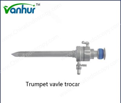 China Adult Group Surgical Instruments Steel Laparoscopy Trocar with Reusable Trumpet Valve for sale
