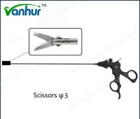 China 330mm Reusable Pediatrics Laparoscopy Instruments 3mm Curved Scissors for Precise Cuts for sale
