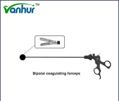 China Surgical Clamp Laparoscopic Atraumatic Dual Action Bipolar Coagulating Forceps Steel for sale