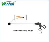 China Steel HF2319.4 Gold-Plated Bipolar Coagulating Forceps for Laparoscopic Instruments for sale