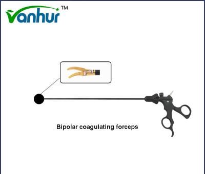 China Steel HF2319.4 Gold-Plated Bipolar Coagulating Forceps for Laparoscopic Instruments for sale