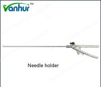 China Steel Laparoscopy Surgical Instruments Curved Needle Holder with FDA Certification for sale