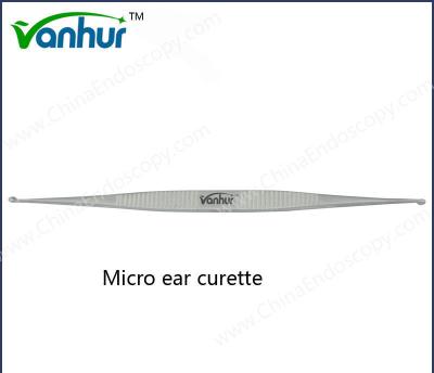 China Type 2 Medical Device Regulatory Otoscopy Instruments Stainless Steel Micro Ear Curette for sale