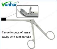 China E.N.T Instruments Tissue Forceps with Suction Tube Customization and Reusability Combined for sale