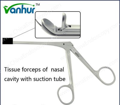 China E.N.T Instruments Tissue Forceps with Suction Tube Customization and Reusability Combined for sale
