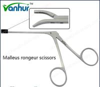 China Adult E.N.T Surgical Otoscope Instruments Stapes Install Forceps 5mm Curved for sale