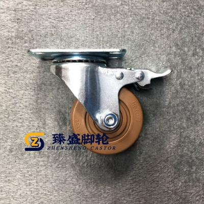 China 280 Degree Celsius High Temp Casters 3 Inch PP Caster Wheel 75mm for sale