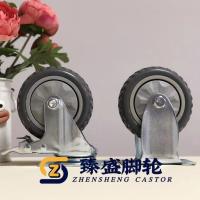 China 4 Inch 100mm Swivel Caster TPE Wheel Single Ball Bearing Double Brake Industrial for sale