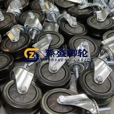 China M12x30 4 Inch Stem Caster 100mm Heavy Duty Swivel Caster Wheel PP Single Ball Bearing for sale