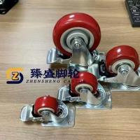 China 1.5 Inch PP Caster Wheels Double Brake 38mm Polypropylene Casters for Furniture for sale