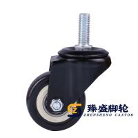 China PVC M8x25 Threaded Stem Caster Wheel 50mm 2 Inch Double Ball Bearing Swivel Caster for sale