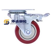 China OEM 75mm Polypropylene Caster Wheels Red 3 Inch Caster Wheels for sale