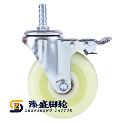 China M12*30 4 Threaded Stem Swivel Caster 100mm 4 Inch Threaded Stem Casters for sale