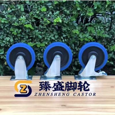 China 125mm Thermoplastic Rubber Medium Duty Swivel Caster 5 Inch TPR Wheel with Ball Bearings for sale