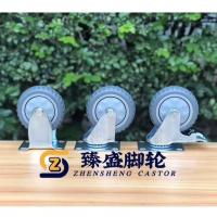 China 75mm TPE Swivel Caster Wheel with Double Brake 3 Inch 150kg Load Capacity for sale