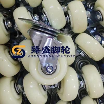 China White 3 Inch Swivel Caster PP Heavy Duty Double Ball Bearing Caster Wheel 150kg Capacity for sale