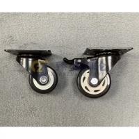 China Black 75mm Swivel Castors Double Ball Bearings 3 Inch PVC Caster Wheels with Double Brake for sale