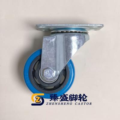 China Blue 75mm PP Caster Swivel Wheel 3 Inch Heavy Duty Industrial Equipment ISO CE for sale