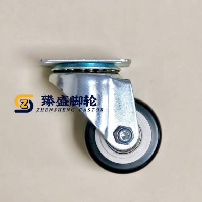 China 2.5 Inch 65mm Black PP Swivel Caster Wheel Double Ball Bearings for Equipment for sale