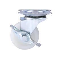 China 2 Inch 50mm Side Brake Caster Polypropylene Furniture Trolley Wheel Light Duty for sale
