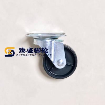 China 2 Inch Black PP Swivel Furniture Caster 50mm Light Duty Trolley Wheel OEM for sale