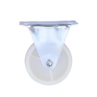 China PP 2 Fixed Casters 50mm Dia Heavy Duty Trolley Wheels With Brakes for sale