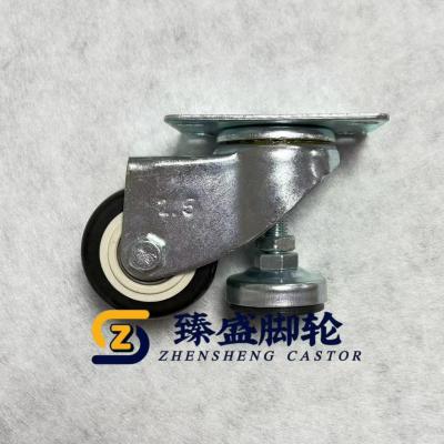 China Level Adjustable Castor Wheels Black PP 2.5 Inch Swivel Casters for sale