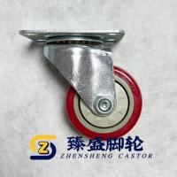 China 3 Inch Red PP Caster Wheel with Single Ball Bearing Swivel Caster 75mm for sale