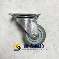 China 75mm Thermoplastic Rubber TPR Swivel Caster Double Ball Bearings 100kg Load Capacity for sale