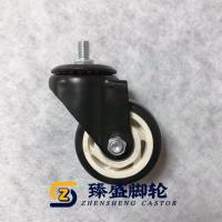 China 3 Inch Black PVC Swivel Caster M10*20 Stem Casters Customized for sale
