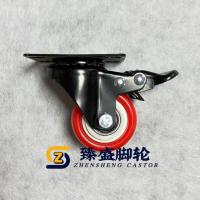 China Furniture Caster PVC 1.5 Inch Swivel Wheels With Brake for sale