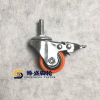 China 1.5 Inch Stem Casters M8*25 Stem Casters Orange for sale