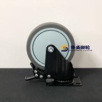 China 5 Inch TPR Swivel Wheel With AB-Brake Thermoplastic Rubber Caster for sale