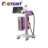 China Smart Fly Laser Marking Machine Fiber Laser 110*110mm Print Height 120W for sale