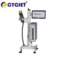 China Autofocus 20w Fiber Laser Marking Machine Online Fly Laser Printer for sale