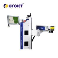 China CYCJET LF100F Fiber Fly Laser Marking Machine For Metal / Pipes 100W for sale