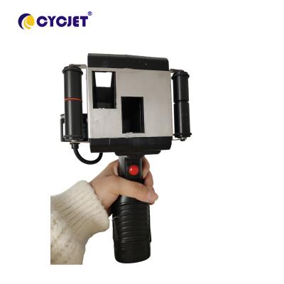 China Plastic Steel Pipe Thermal Handheld Inkjet Printer Tij Coding Machine With Two Cartridges for sale
