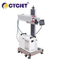 China CYCJET Industry Fly Fiber Laser Marking Machine LG Printer 3W for sale