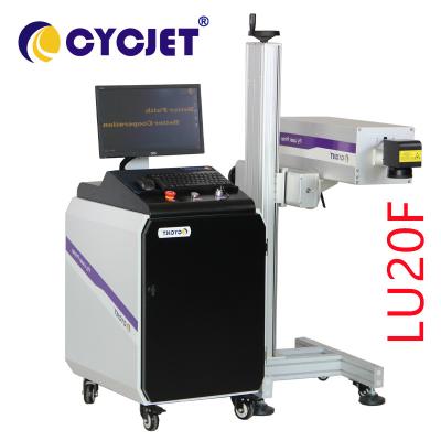 China 335um 20w Multi - Languages Fly UV Laser Marking Machine For Printing On Acrylic for sale